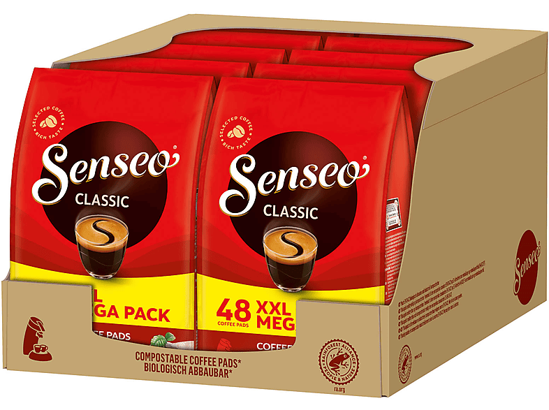 SENSEO Classic XXL Pack 10 x 48 Getränke Kaffeepads (Senseo Padmaschine ...