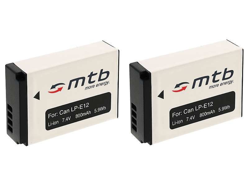 MTB MORE ENERGY 2x Akku für Canon LP-E12 LP-E12 Akku, Li-Ion, 800 mAh | MediaMarkt