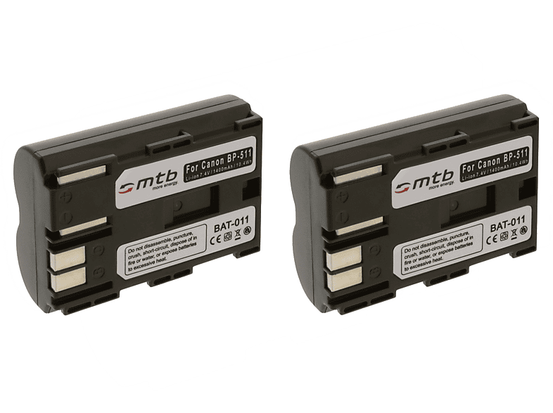 MTB MORE ENERGY 2x BP-511 Akku für Canon Digitalkameras BP-511 Akku, Li-Ion, 1400 mAh | SATURN
