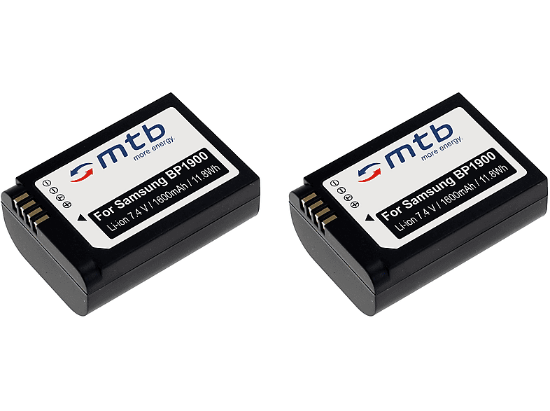 MTB MORE ENERGY 2x Akku für Samsung BP1900 BP1900 Akku, Li-Ion, 1600 mAh | MediaMarkt