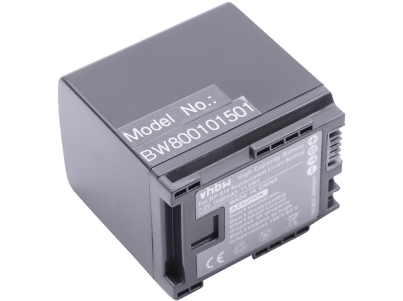 VHBW kompatibel mit Canon Legria HF21, HF20, HF200, HF G10, HF100, HF11 ...