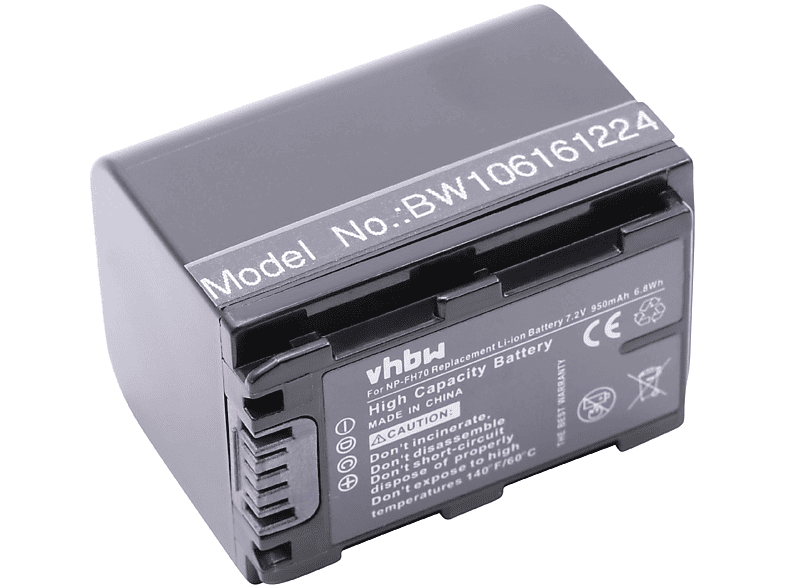 VHBW kompatibel mit Sony HDR-SR5(E), HDR-SR7(E), Li-Ion Akku, 7.2 Volt, 950 mAh | SATURN