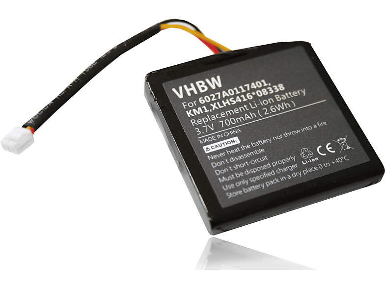 VHBW kompatibel mit TomTom Via 125, Via 130, Via 120 Europe Traffic, Via 125 Europe Traffic Akku ...