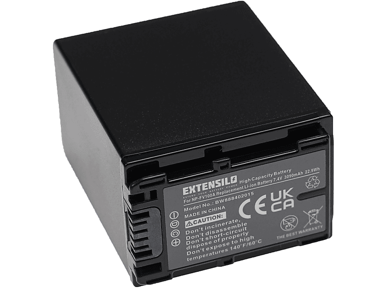 EXTENSILO kompatibel mit Sony HDR-PJ810E, HDR-PJ780VE, HDR-TD20VE, HDR-TD30, HDR-TD10, HDR-TD3VE ...