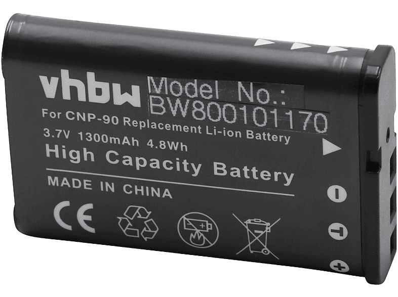 VHBW 73175 Li-Ion Kamera-Akku, Li-Ion, 3.6 Volt, 1300 mAh | MediaMarkt