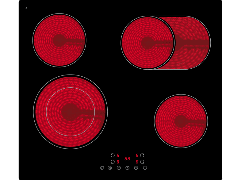 PKM KF4-2KB G Glaskeramik (590 mm breit, 4 Kochfelder) | MediaMarkt