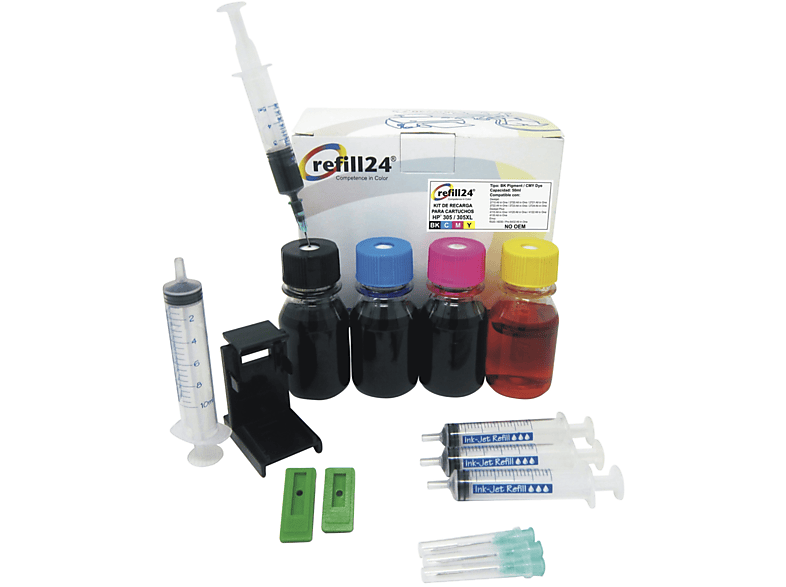 Kit de tinta para recargar cartuchos | refill24 HP 305/305XL | MediaMarkt