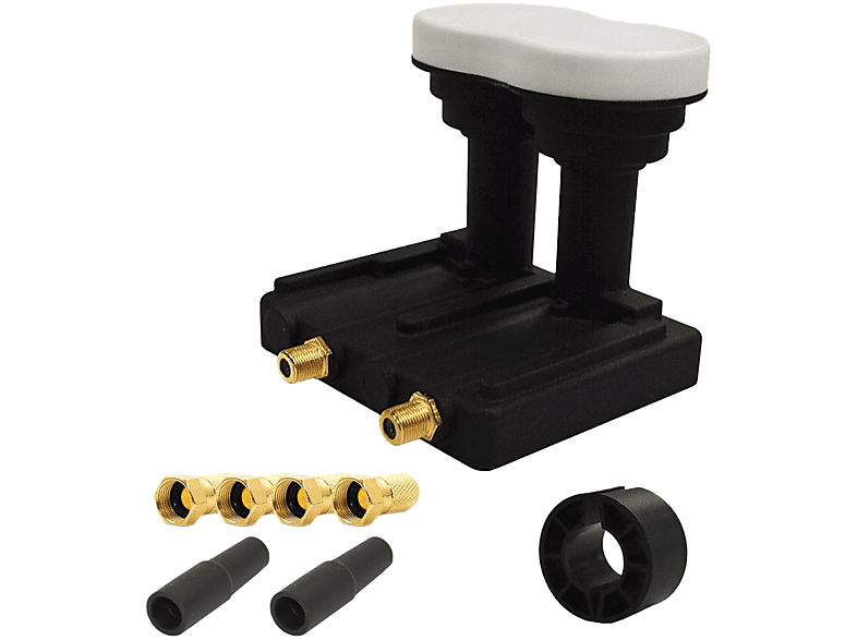 PREMIUMX Twin Monoblock LNB 3° PXMB-3T Sat für 2 Teilnehmer DVB-S2 UHD ...