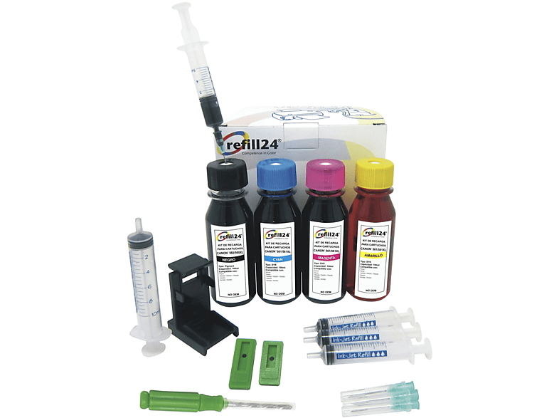 Kit de tinta para recargar cartuchos | refill24 Canon 560/560XL/561 ...