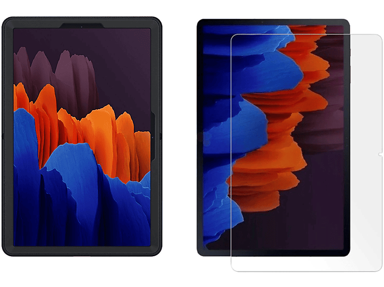 LOBWERK 2in1 Set (Schutzhülle + Schutzglas) Schutzhülle Bookcover für ...