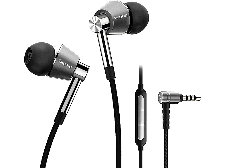 1MORE E1001 Triple driver Hi-Fi, In-ear Kopfhörer Schwarz, Silber | MediaMarkt