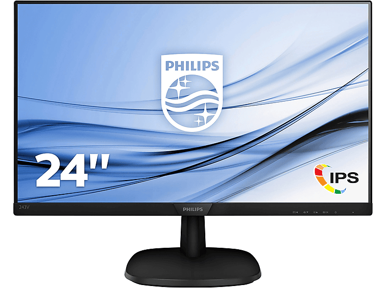 PHILIPS V-line 243V7QDSB 23,8 Zoll Full-HD Monitor (4 ms Reaktionszeit , 75 Hz , 75 Hz nativ ...