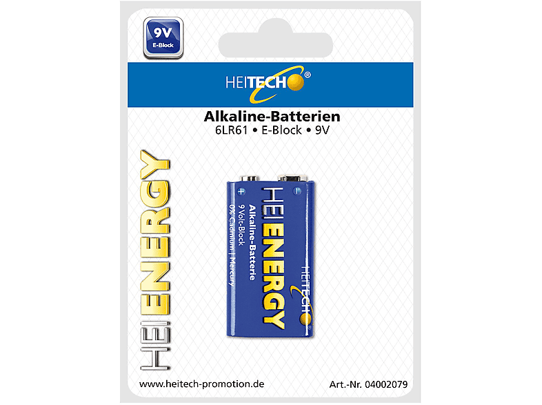 HEITECH 1-er Pack Alkaline E-Block Batterie | MediaMarkt