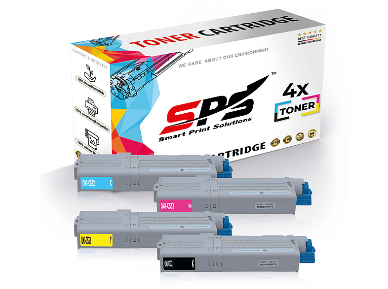 SPS S-27910 Toner Cyan, Gelb, Magenta, Schwarz (46490605, 46490606 ...