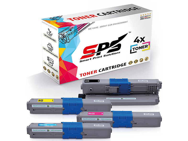 SPS S-27854 Toner Cyan, Gelb, Magenta, Schwarz (46508709, 46508710 ...