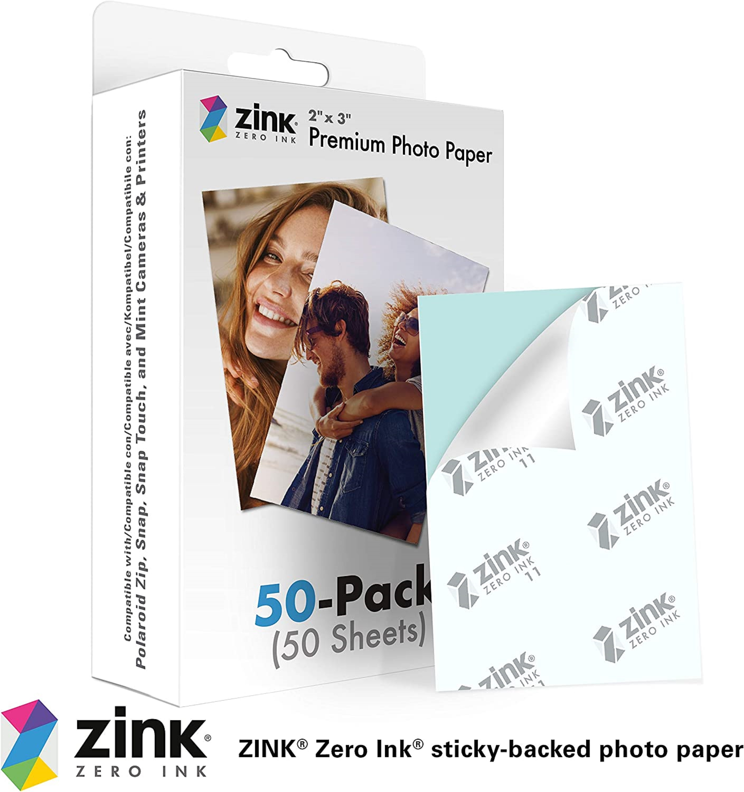 ZINK ZERO INK 2x3" Premium 50er, Fotopapier, weiß | SATURN
