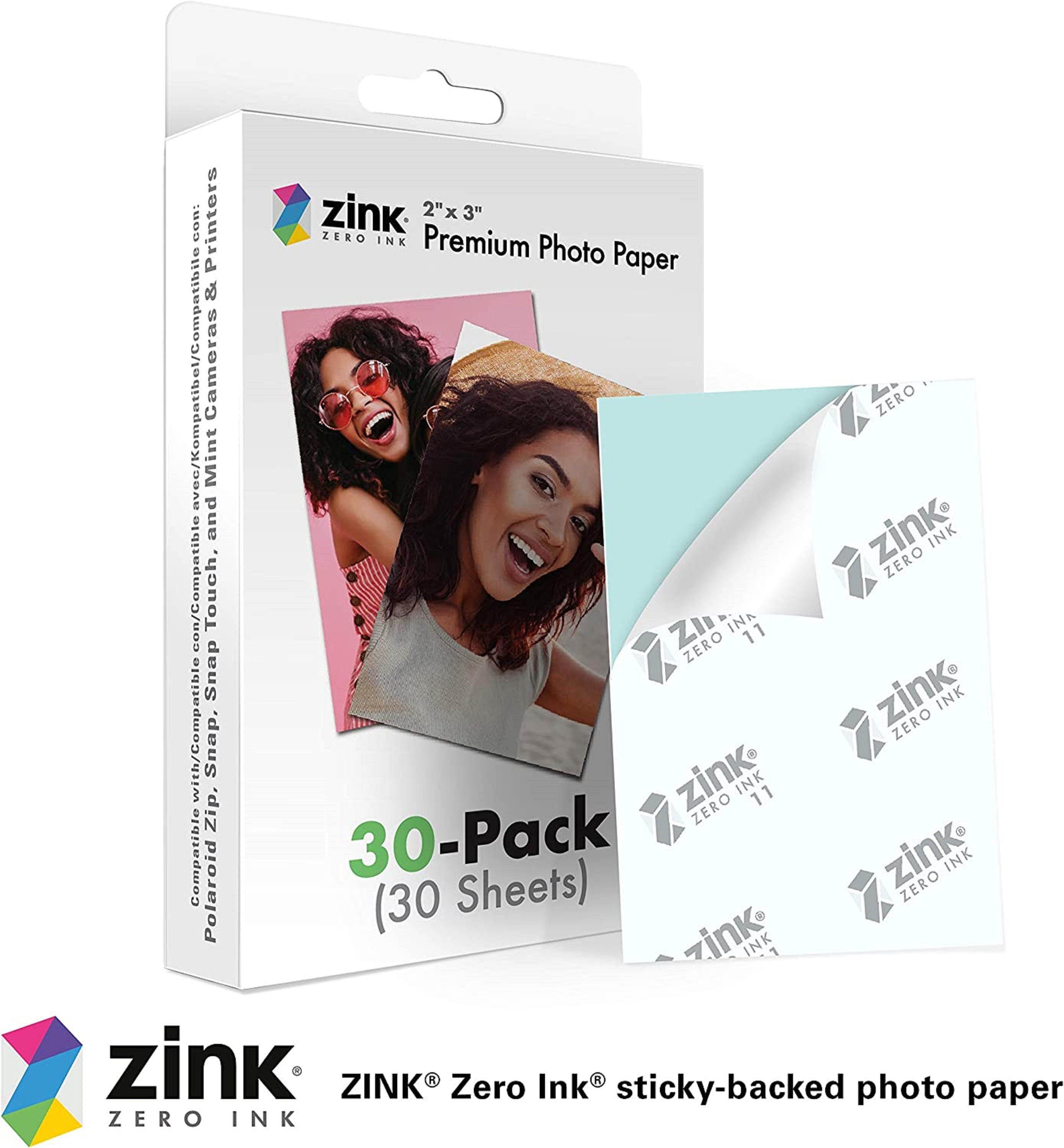 ZINK ZERO INK 2x3" Premium 30er, Fotopapier, weiß | MediaMarkt