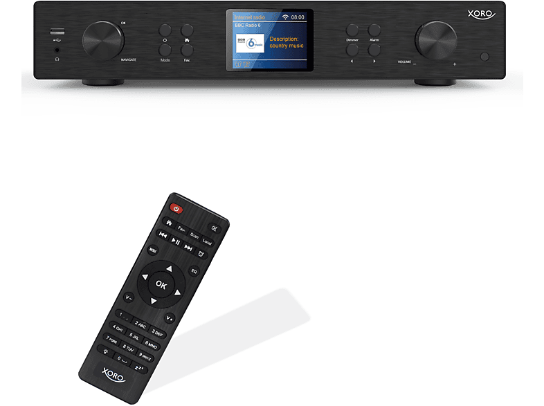 XORO HFT 440 Digitaler HiFi Tuner 2,4GHz WLAN DAB+/UKW HiFi Tuner ...