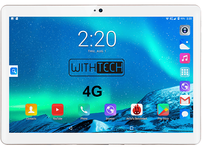 Tablet | WITHTECH CIS Edison VI, Dorada, 64 GB, 10,1 ", 6 GB RAM ...