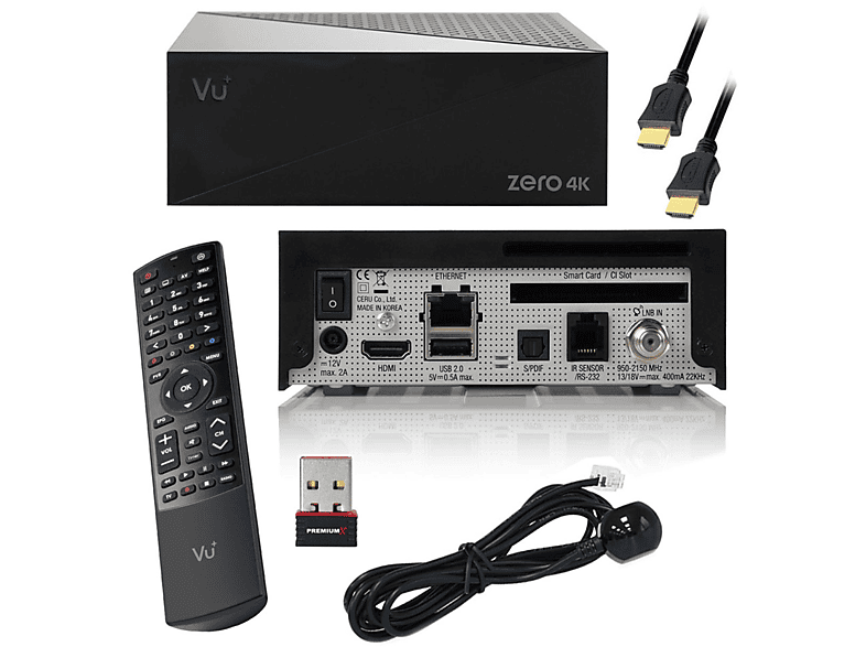 PREMIUMX ZERO 4K 1x DVB-S2X Multistream Tuner Linux SAT Receiver ...