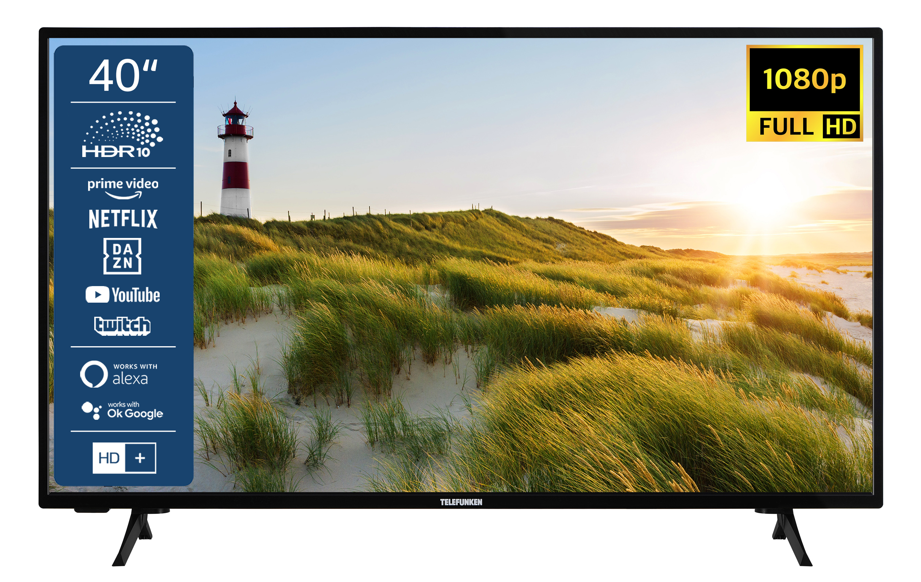 TELEFUNKEN XF40SN550S LED TV (Flat, 40 Zoll / 102 cm, Full-HD, SMART TV ...