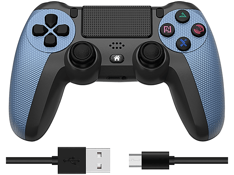 KINSI Bluetooth Gamepad, Für PS4 Controller Far Peak Blue | SATURN