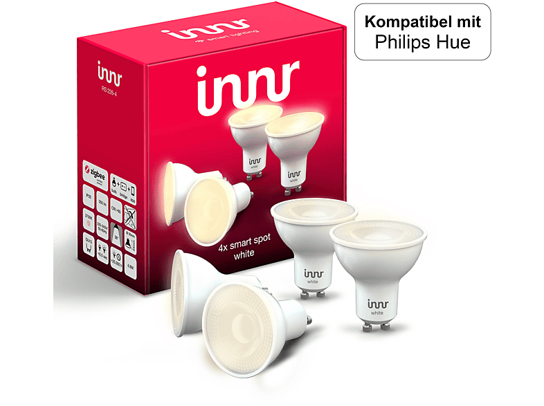 INNR Zigbee GU10 Lampe White, Kompatibel mit Philips Hue & Alexa, Smart ...
