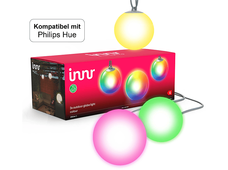 INNR Zigbee Outdoor Globe Lights, Kompatibel mit Philips Hue & Alexa, 3 ...