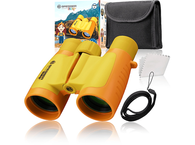 Prismáticos - BRESSER JUNIOR Infantiles 3x30, 30 mm, Amarillo | MediaMarkt