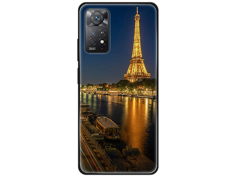 KÖNIG DESIGN Case, Backcover, Xiaomi, Redmi Note 11E Pro, Eifelturm ...