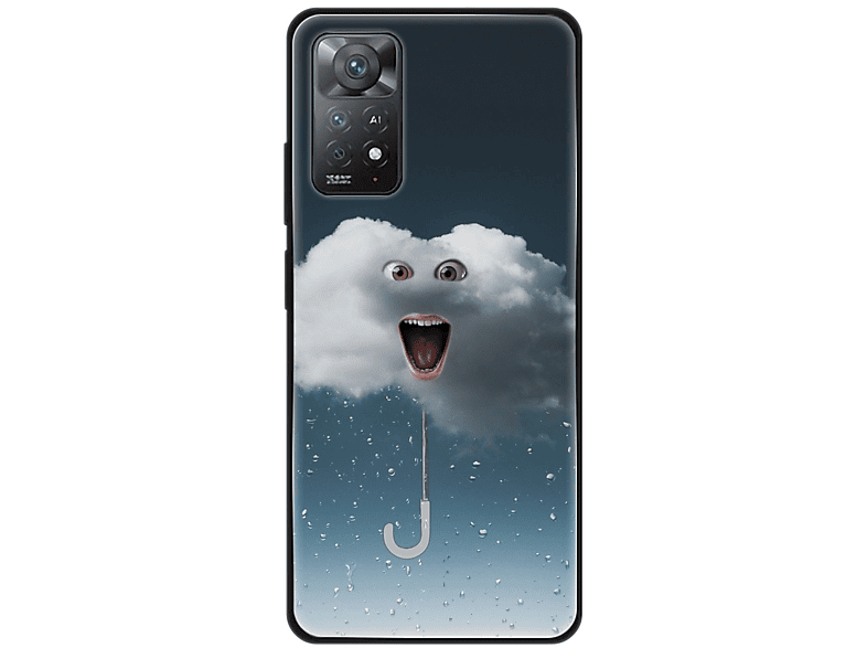 KÖNIG DESIGN Case, Backcover, Xiaomi, Redmi Note 11E Pro, Regenwolke ...