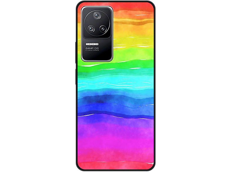 KÖNIG DESIGN Case, Backcover, Xiaomi, Poco F4, Regenbogen | SATURN