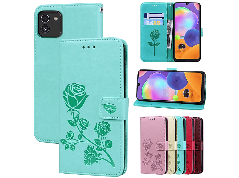 KÖNIG DESIGN Book Case, Bookcover, Samsung, Galaxy A03, Grün | SATURN