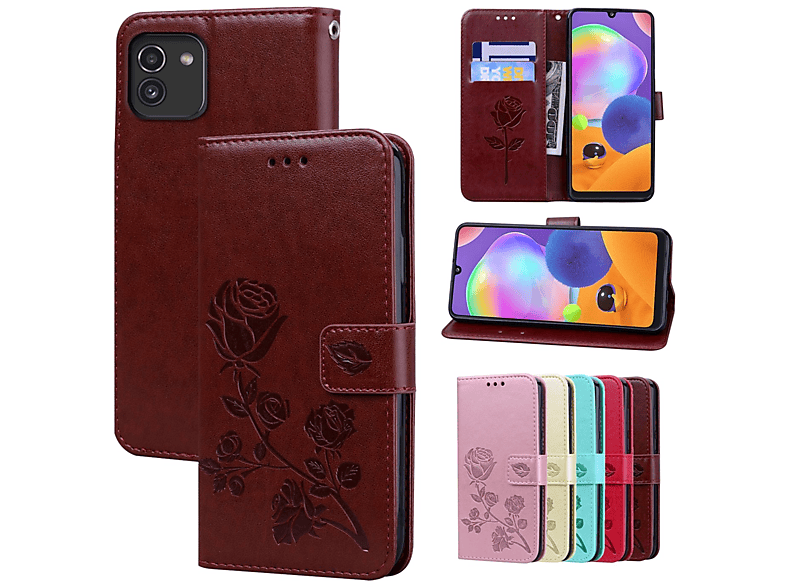 KÖNIG DESIGN Book Case, Bookcover, Samsung, Galaxy A03, Braun | MediaMarkt