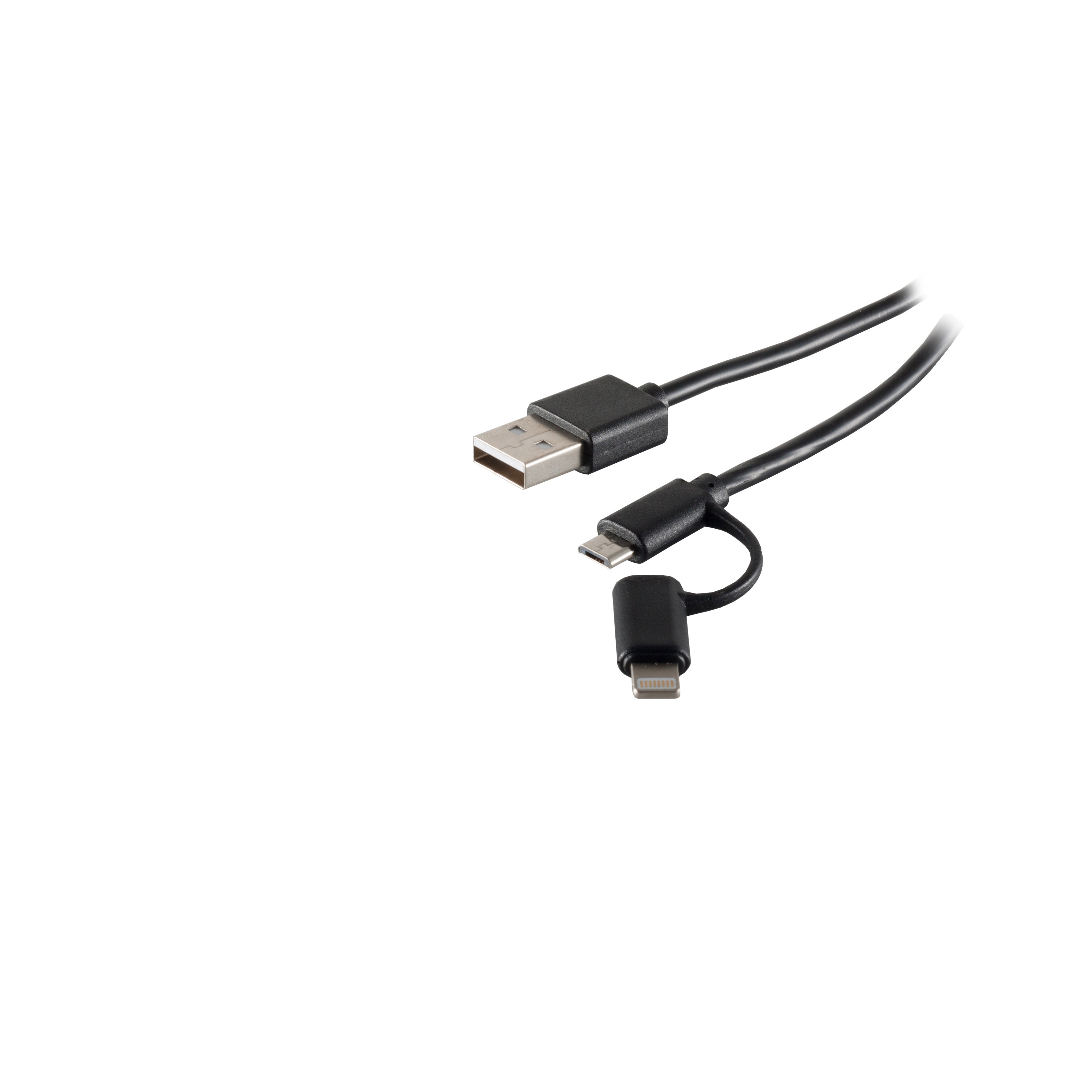 S/CONN MAXIMUM CONNECTIVITY USB Lade-Sync Kabel 2in1,Micro + 8-pin ...