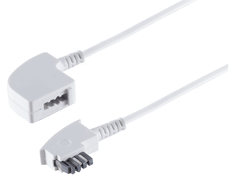 KABELBUDE TAE N-Stecker / TAE N-Kupplung weiß 6m TAE Kabel Weiß | SATURN