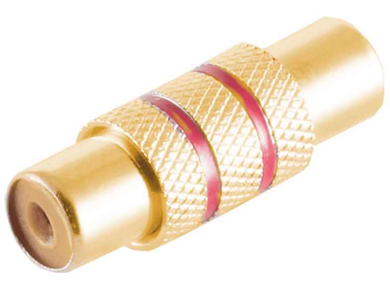 KABELBUDE Cinchbuchse / Cinchbuchse, Metall, verg. rot, Cinch-Adapter ...