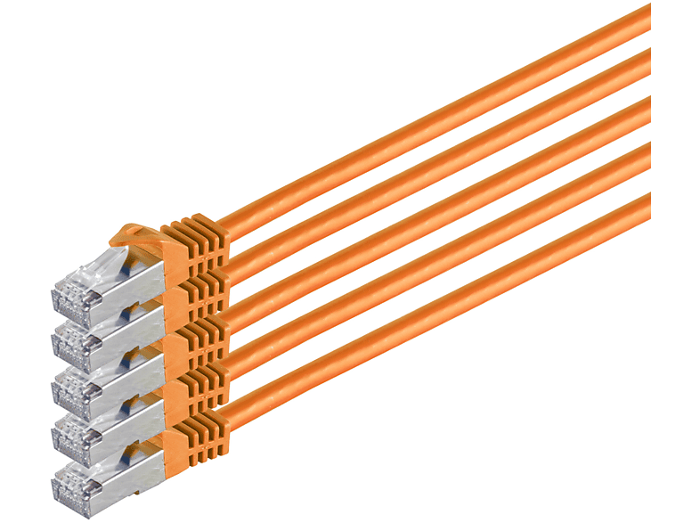 S/CONN MAXIMUM CONNECTIVITY RJ45 Patchkabel m. CAT 7 Rohkabel PIMF or. 0,5m, Netzwerkkabel, 0,50 ...