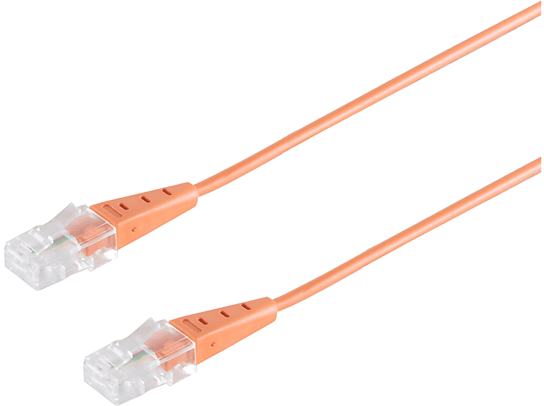 KABELBUDE RJ45 Stecker/RJ45 Stecker Rund 4-adrig orange 1,5m ISDN Kabel ...