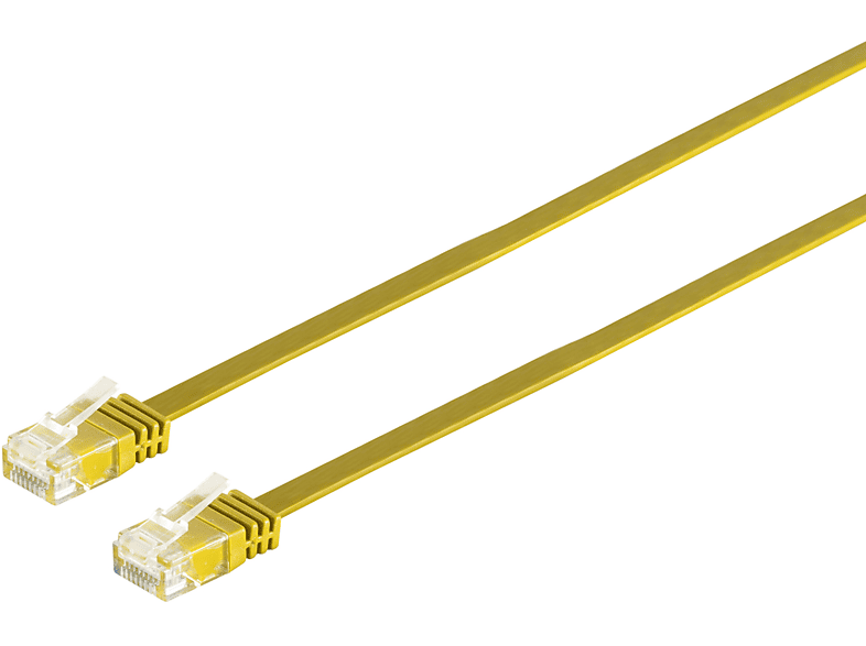 S/CONN MAXIMUM CONNECTIVITY Patchkabel-Flachkabel U/UTP cat. 6 slim gelb 3m, Netzwerkkabel, 3 m ...