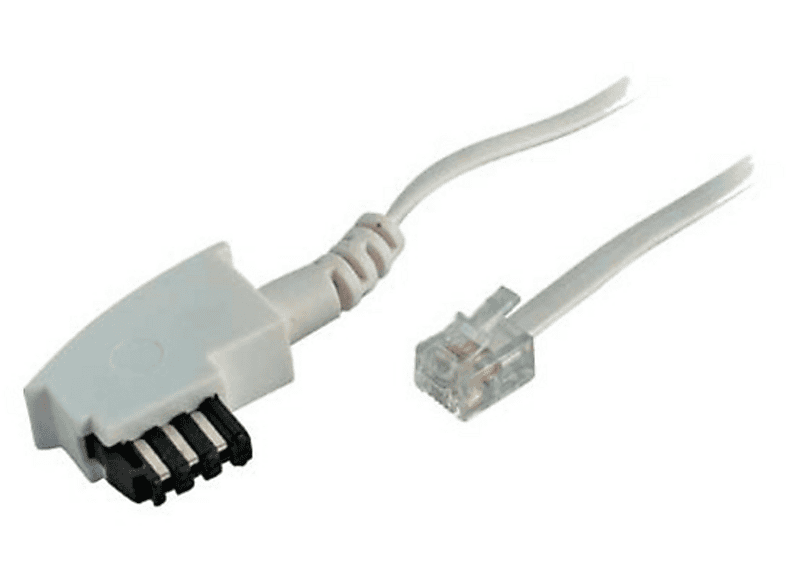 KABELBUDE TAE F-Stecker/Western-Stecker 6/4 Siemens weiß 3m TAE Kabel ...