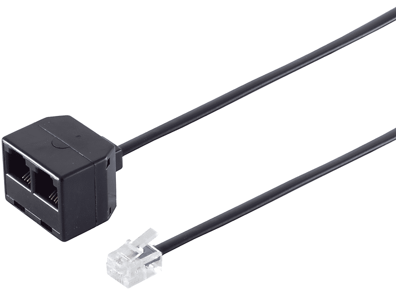 KABELBUDE Western-Stecker 6/4 / 2 Western-Kupplungen 6/4 3m ISDN Kabel ...