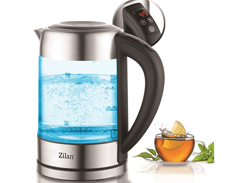 ZILAN ZLN-3949 Wasserkocher, Glas Edelstahl | MediaMarkt