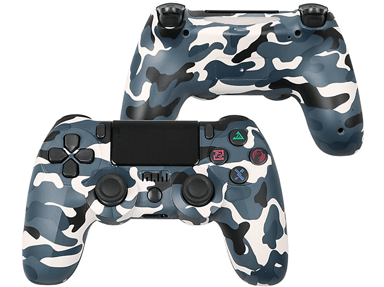 KINSI Gamepad für PC/PS2/PS3/PS4 Controller Camouflage blau | MediaMarkt