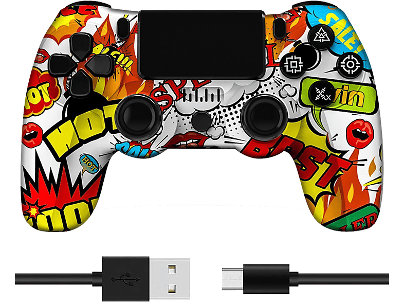 KINSI Wireless Gamepad, Für PS4 Controller} Flamme | MediaMarkt