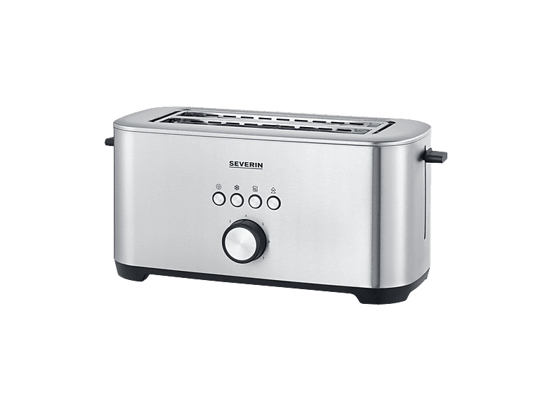 SEVERIN AT 2621 Toaster gebürstet, silber (1400 Watt, Schlitze: 2 ...