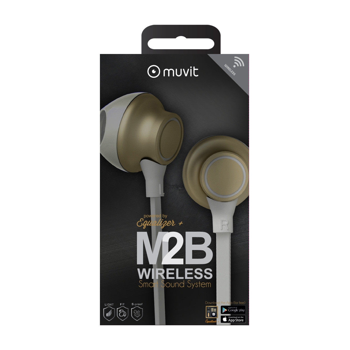 MUVIT Semi-intra M2B, In-ear Kopfhörer Bluetooth Gold | MediaMarkt