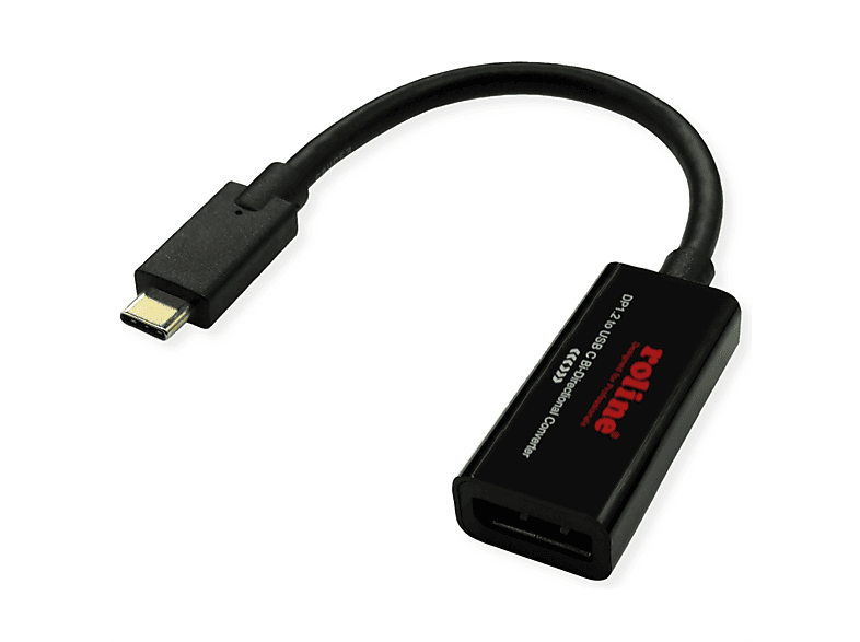 ROLINE USB Typ C | DisplayPort, v1.2, bidirektionaler Kabel-Adapter, ST ...