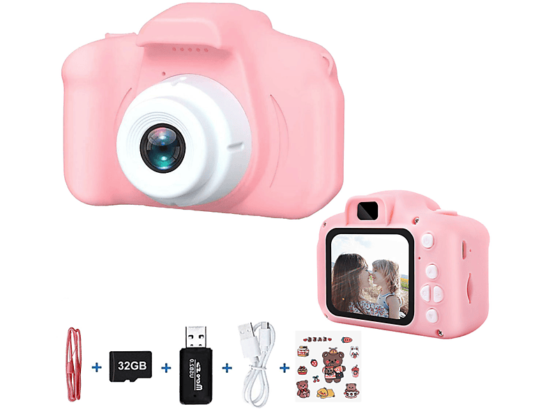 KINSI Mit 32GB Kinderkamera Rosa DSLR-Kamera, LCD | MediaMarkt