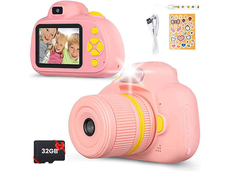 KINSI Kompaktkameras Mit Objektiv Kinderkamera Rosa, LCD | SATURN